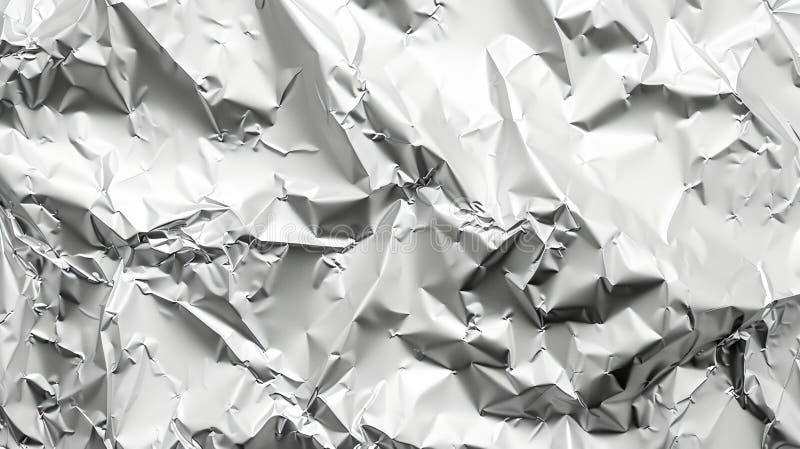Silver Crumpled Foil Texture Abstract Background Shiny Metal Wrinkled ...
