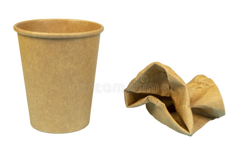 Recycled paper cups stock image. Image of away, black - 262863095