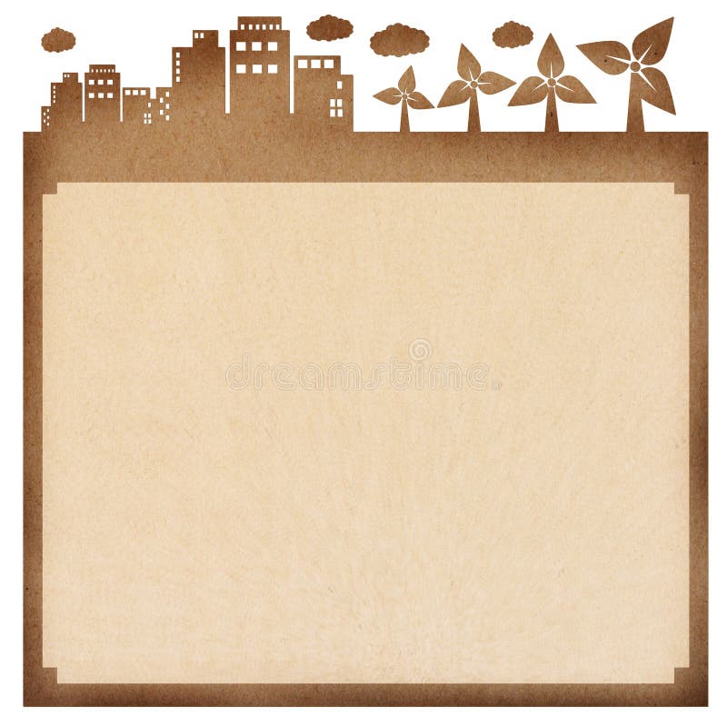 Recycled paper notepad. stock illustration. Illustration of brown ...