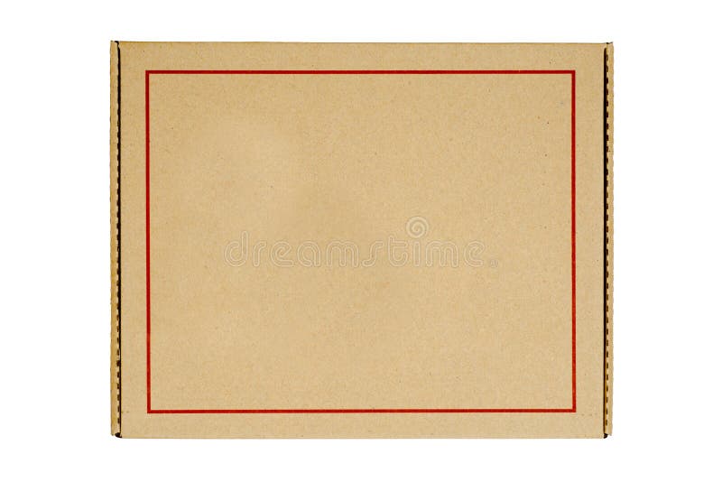 Recycled Paper Packaging Box with Red Lining Frame Stock Photo - Image ...