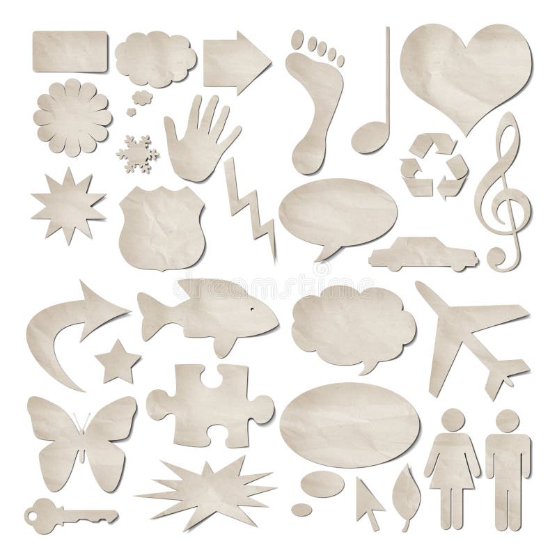 Recycled paper stickers stock illustration. Illustration of recycled ...