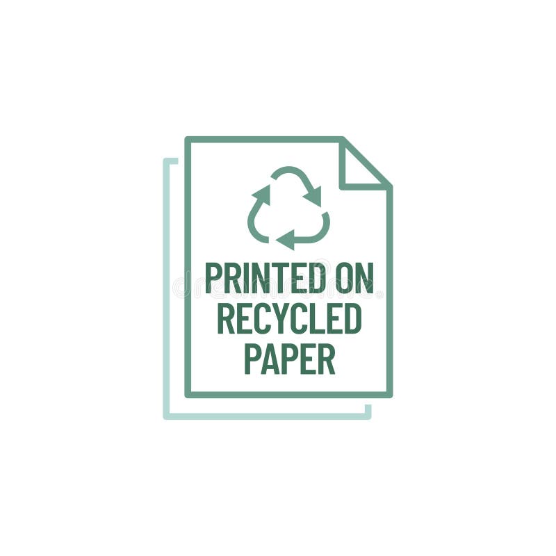 Recycled Paper Vector Icon Logo Badge Stock Vector - Illustration of ...