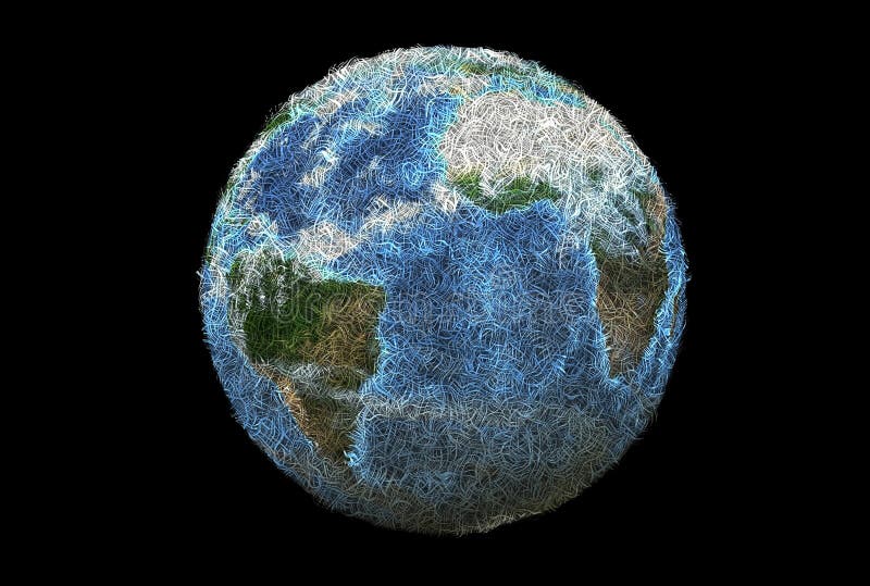 Recycled planet (CG3D) stock illustration. Illustration of creative ...