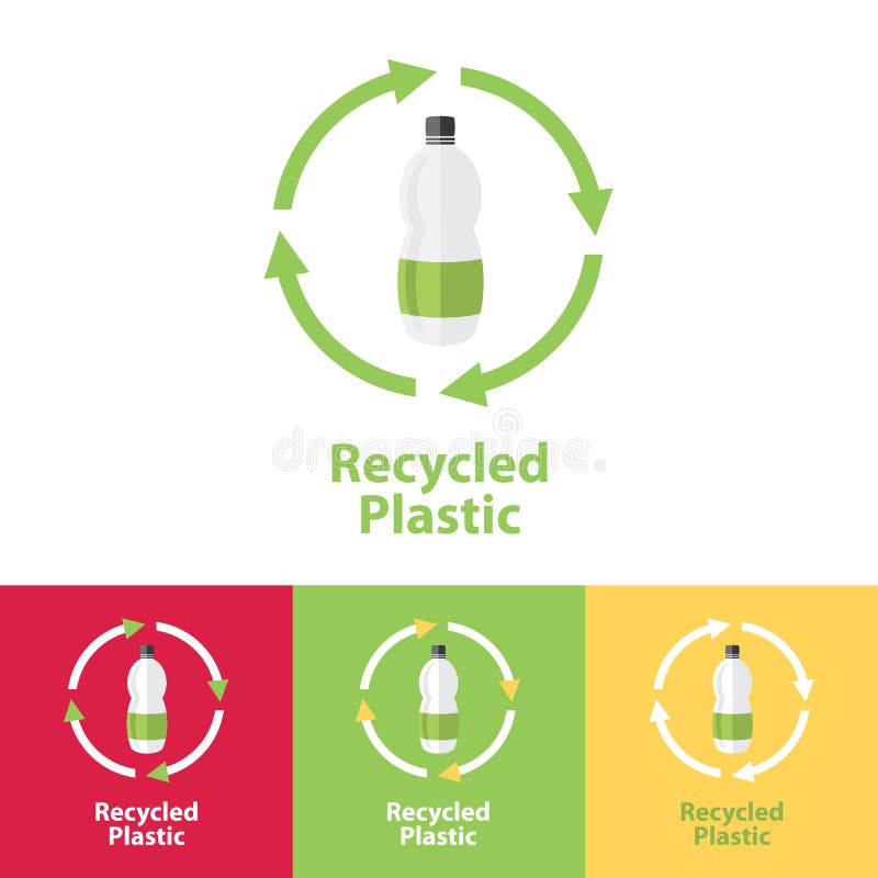 Recycled Plastic Bottle Icon Stock Vector - Illustration of nature ...