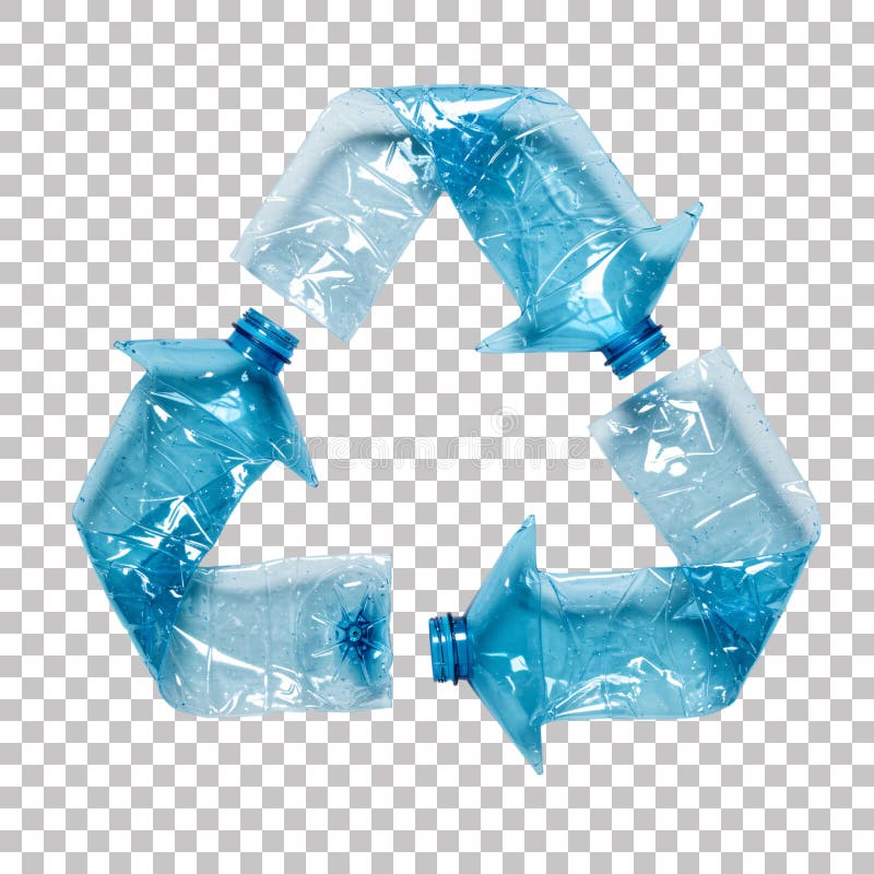 Recycled Plastic Bottles Forming a Recycle Symbol Stock Illustration ...