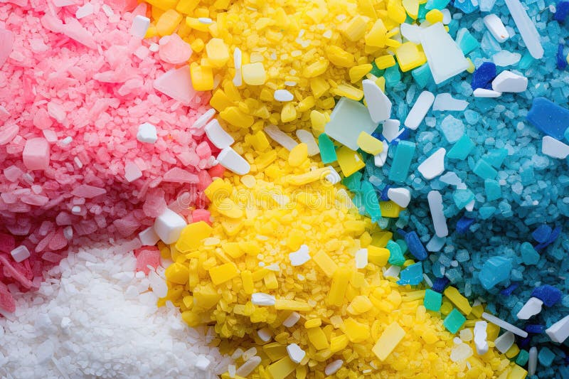 Recycled Plastic Granules with Mixed Colors. Generative AI Stock Image ...