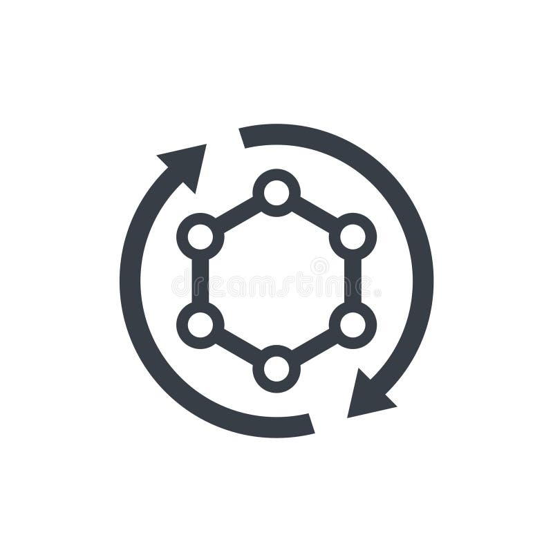 Recycled Polymer or Plastic Icon on White Stock Vector - Illustration ...