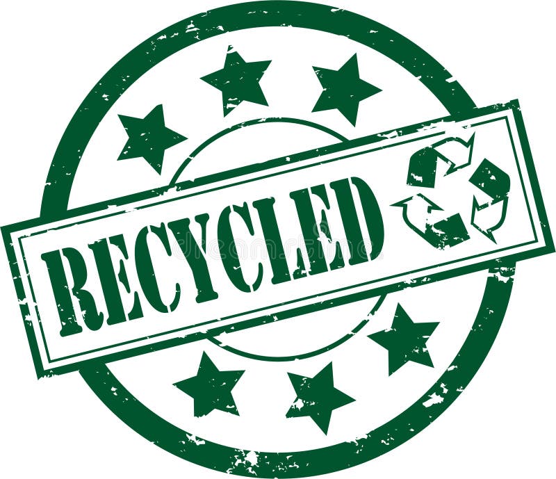 Recycled Rubber Stamp (Vector) Stock Vector - Illustration of arrow ...