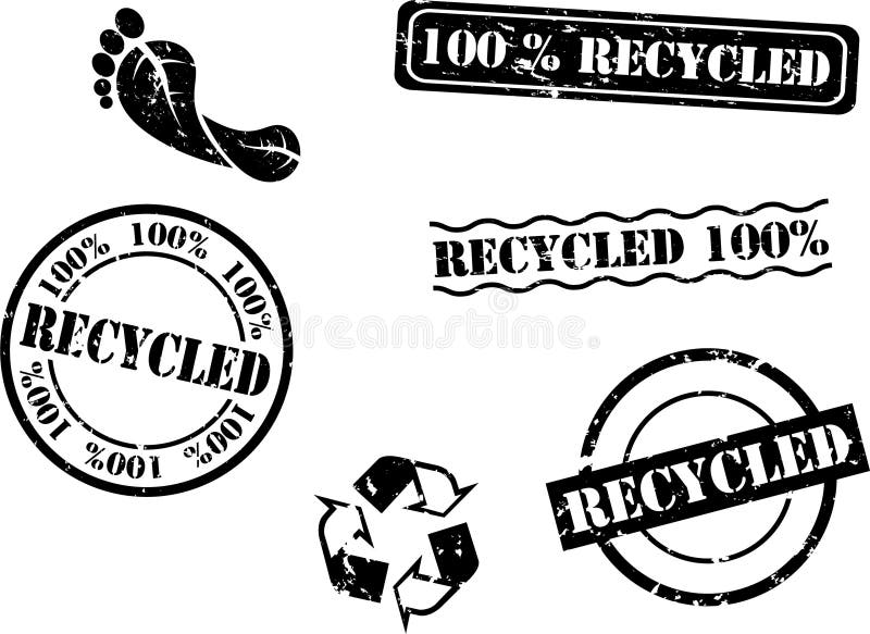 Recycled Rubber Stamps stock vector. Illustration of design - 14857614