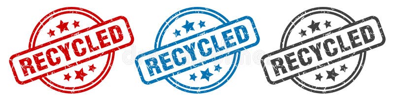 Recycled stamp stock vector. Illustration of biosphere - 8805612