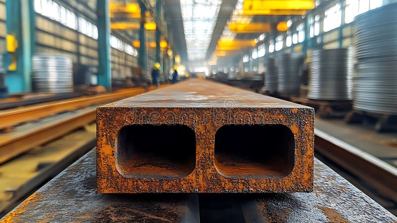 Recycled Steel Beams Ready for Reuse in Modern Industrial Setting Stock ...