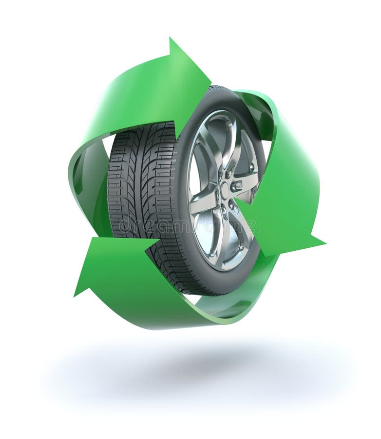 Recycled tire stock illustration. Illustration of wheel - 17277435