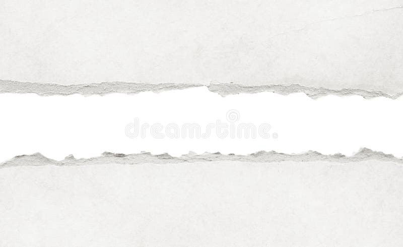Recycled White Torn Horizontal Note Paper Texture, Light Background ...