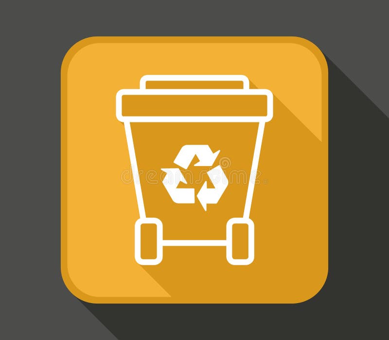 Recycleer Bak Vlak Pictogram Vector Illustratie - Illustration of vlak ...