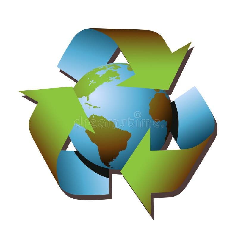 Recycle Symbool vector illustratie. Illustration of wereld - 6753018
