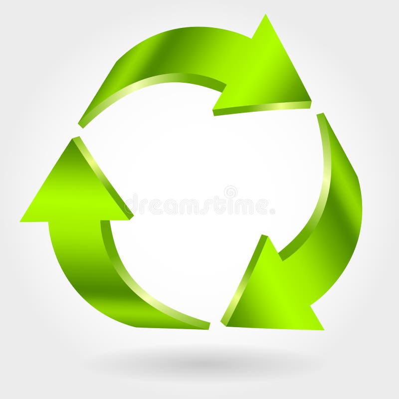 Recycleer Symbool Groen Pictogram Vector Illustratie - Illustration of ...