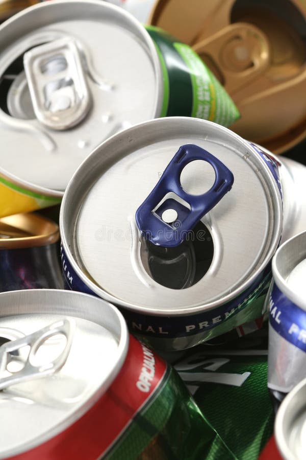 Aluminum Cans Crushed for Recycling Stock Image - Image of assorted ...