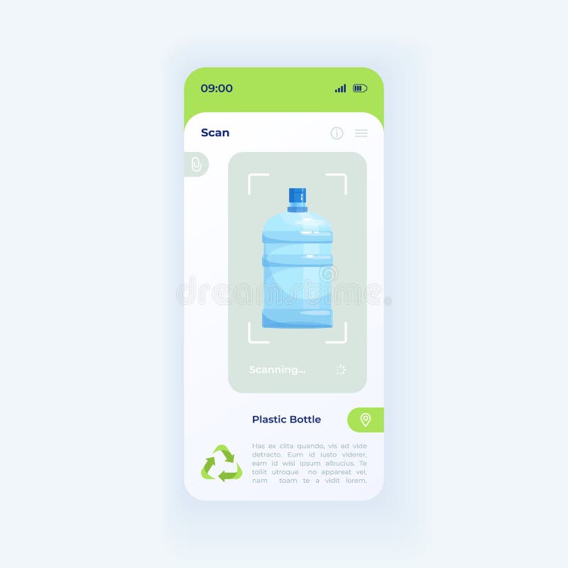 Recycling Application Smartphone Interface Vector Template Stock Vector ... Recycling Application Smartphone Interface Vector Template Stock Vector ...