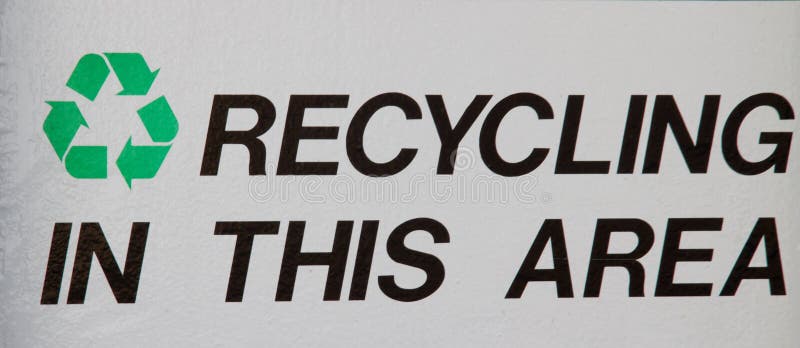 Recycling area sign stock image. Image of signpost, recycle - 4732941