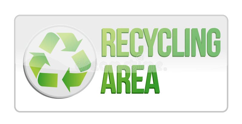 Recycling Area Sign Illustration Design Stock Illustration ...