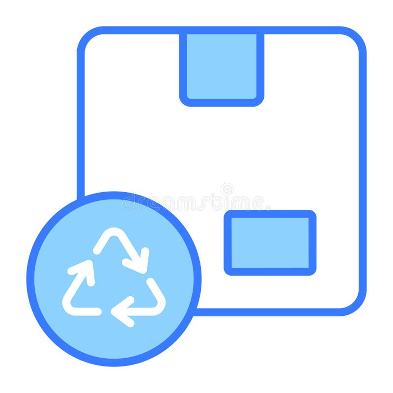 Recycling Arrow on Carton Box, Vector Design of Parcel Recycling in ...