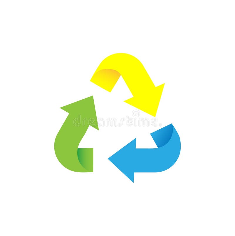 Recycling Arrow Sign. Sorting Garbage Stock Vector - Illustration of ...