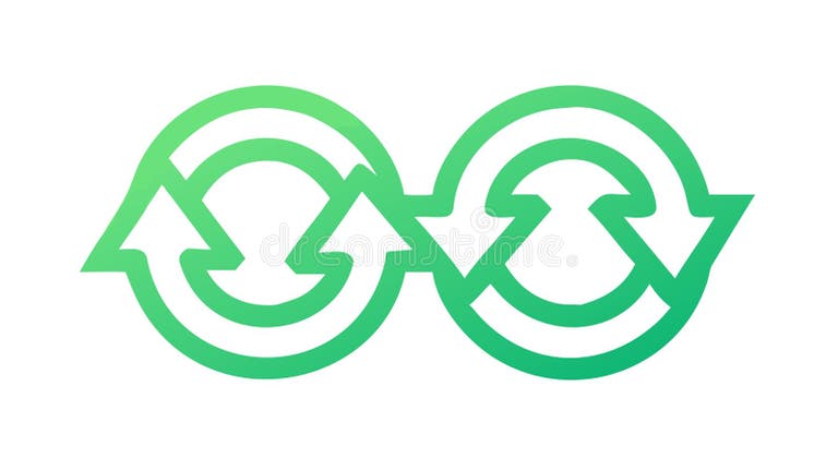 Recycling Arrows Loop: Sustainable Resource Cycle, Vector Design ...