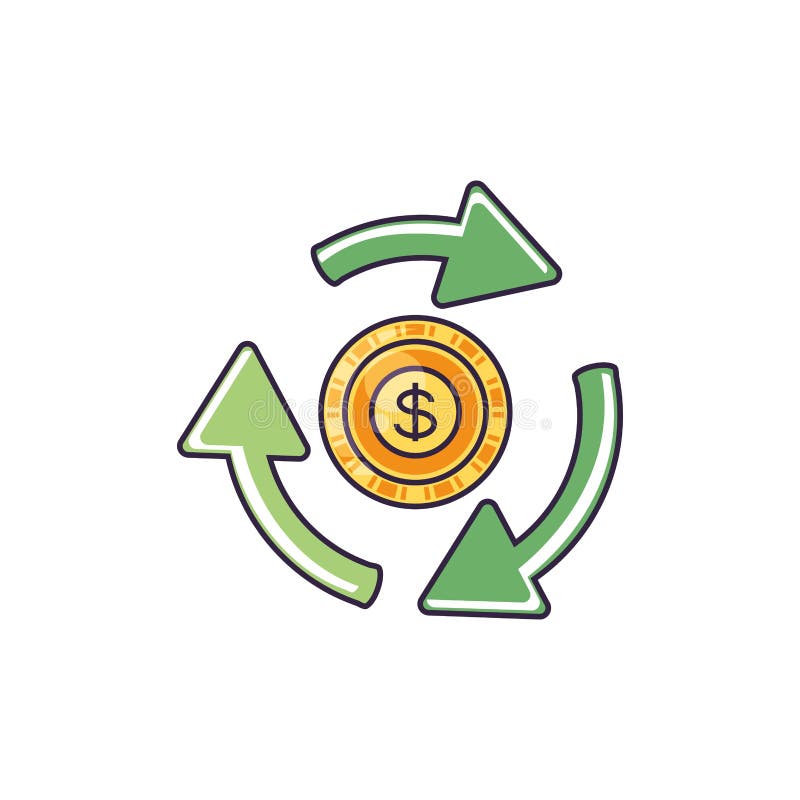 Recycling Arrows Dollar Sign Stock Illustrations – 273 Recycling Arrows ...