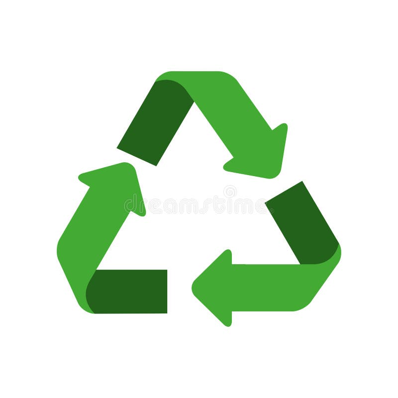 Recycling Arrows Symbol Isolated Icon Stock Vector - Illustration of ...
