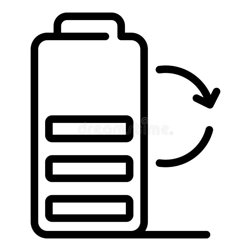 Recycling Battery Line and Glyph Icon, Recycle and Ecology, Battery ...