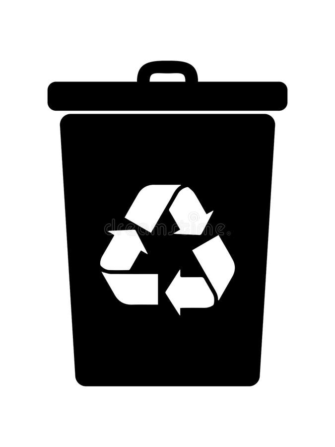 Recycling Bin Black White Stock Illustrations – 7,428 Recycling Bin ...
