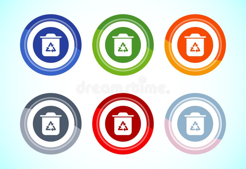 Recycling Bin Icon Design Illustration. Environment Icon, Trash Bin ...