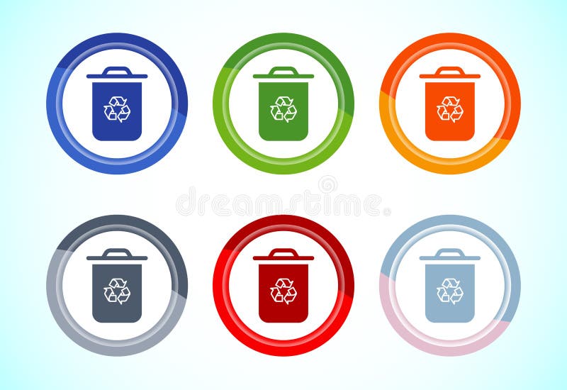 Recycling Bin Icon Design Illustration. Environment Icon, Trash Bin ...