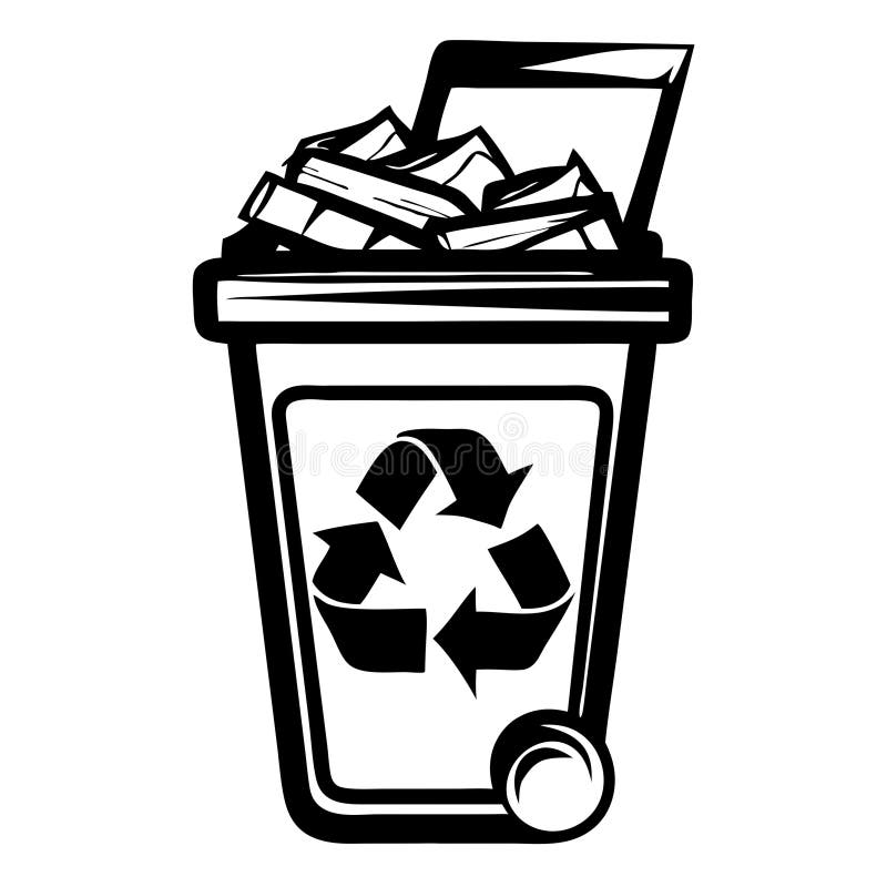 Recycling Bin with Oversized Trash for Eco-Friendly Waste Management ...