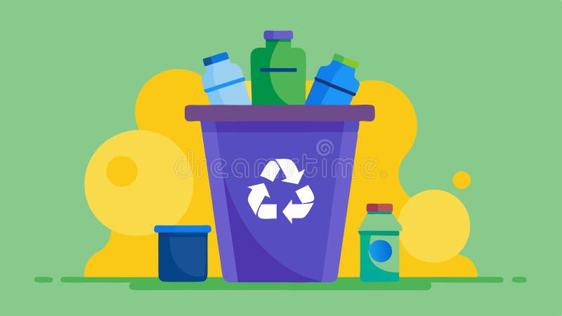 A Recycling Bin for Paper Tickets and Plastic Bottles.. Stock Vector ...