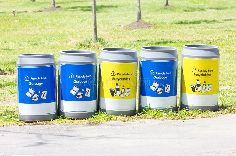 Recycling Bins. stock photo. Image of environmental, dump - 36568656