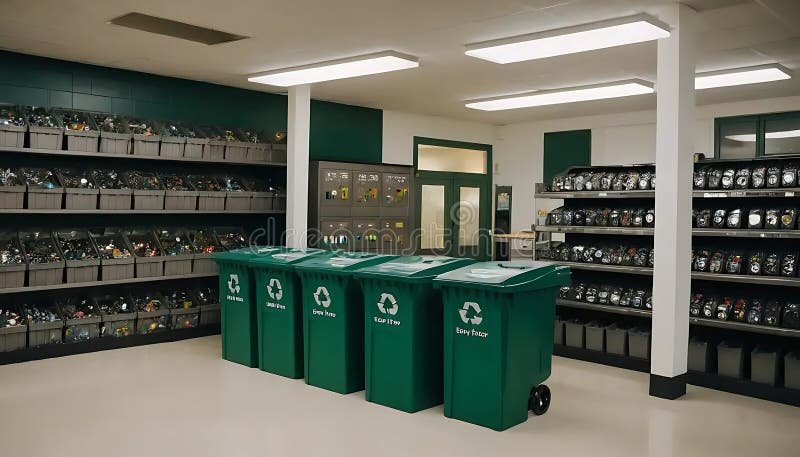 Recycling Bins in an Organized Facility for Waste Sorting and ...