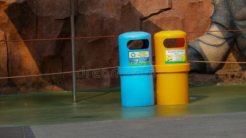 Recycling Bins in Public Spaces Stock Photo - Image of social, asphalt ...
