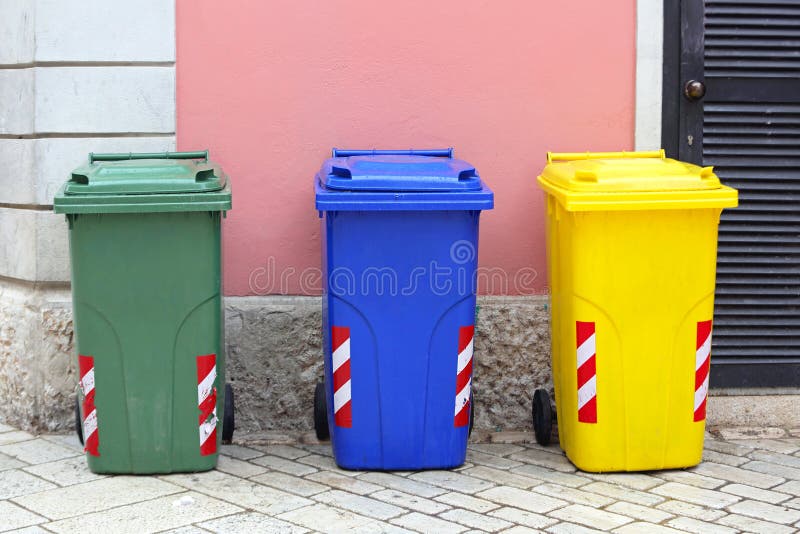 Recycling Bins stock photo. Image of separate, container - 69496532