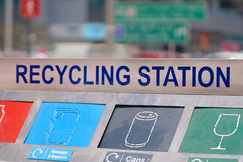 Recycling bins stock illustration. Illustration of environmental ...