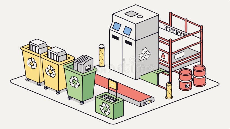 Recycling Bins System, Waste Management and Eco,friendly Practices ...