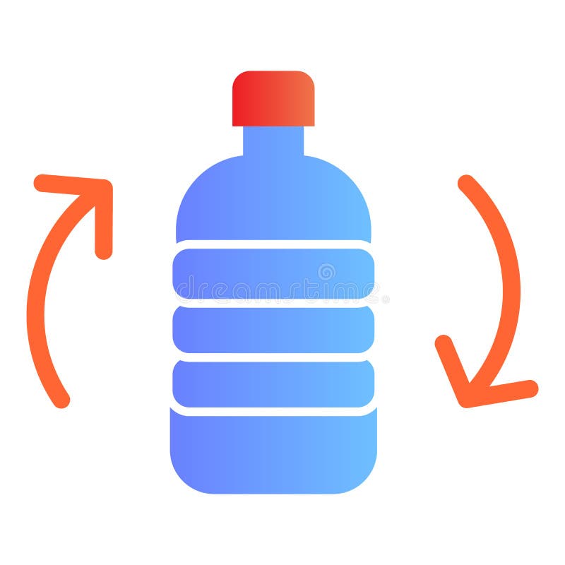 Recycling Bottle Line Icon. Recycle Plastic Can with Arrows ...