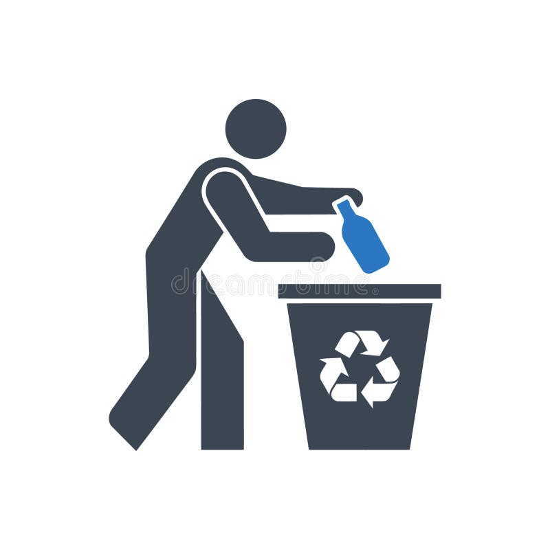 Recycling Bottle Waste Icon Stock Vector - Illustration of icon ...
