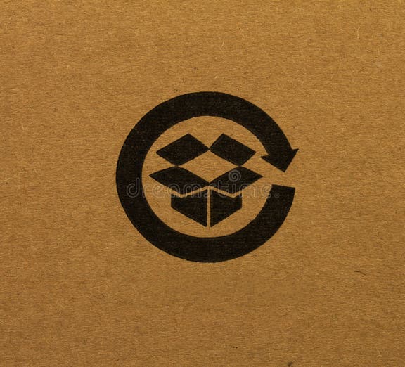 Recycling box logo stock image. Image of textured, printed - 24511819