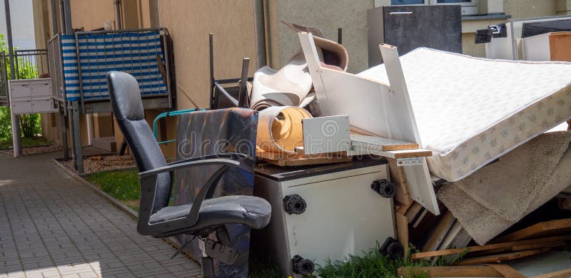 Recycling Bulky Waste on a Street Stock Image - Image of room ...