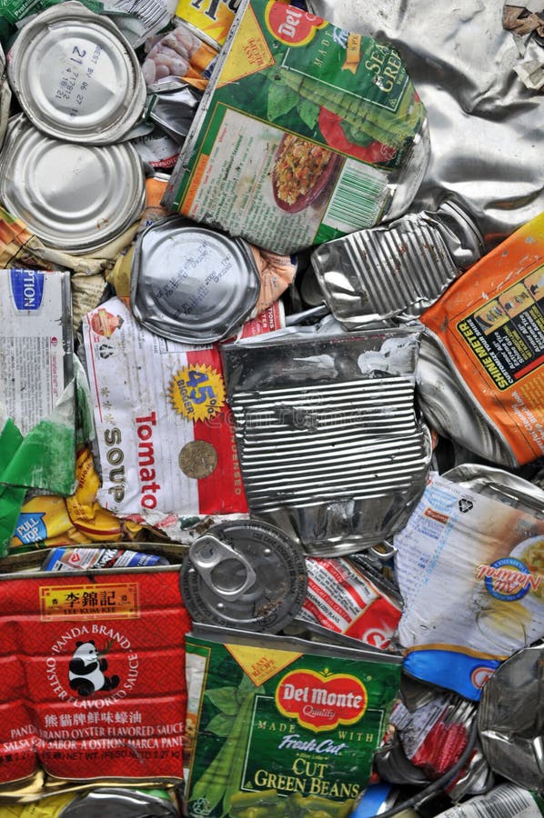 Empty Food Cans for Recycling Editorial Image - Image of disposal ...