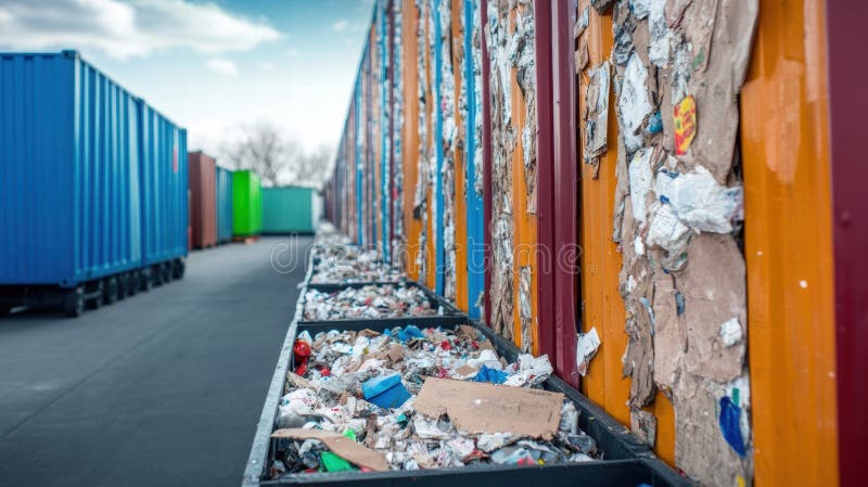 Recycling Center Processing Waste Cardboard for Ecological ...