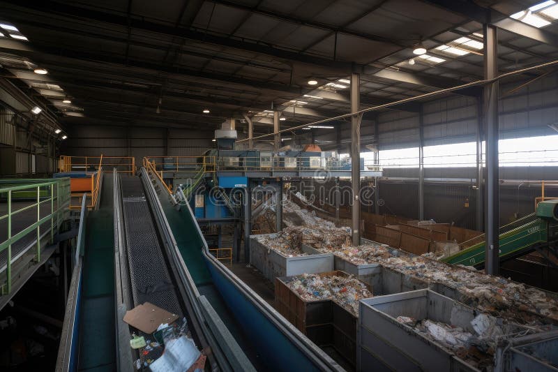 Recycling Center, Where Sorted and Cleaned Recyclables are Prepared for ...