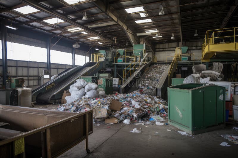 Recycling Center, Where Sorted and Cleaned Recyclables are Prepared for ...