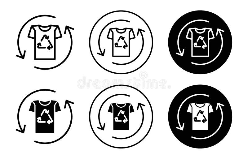 Recycling clothes icon stock vector. Illustration of shirt - 325375400